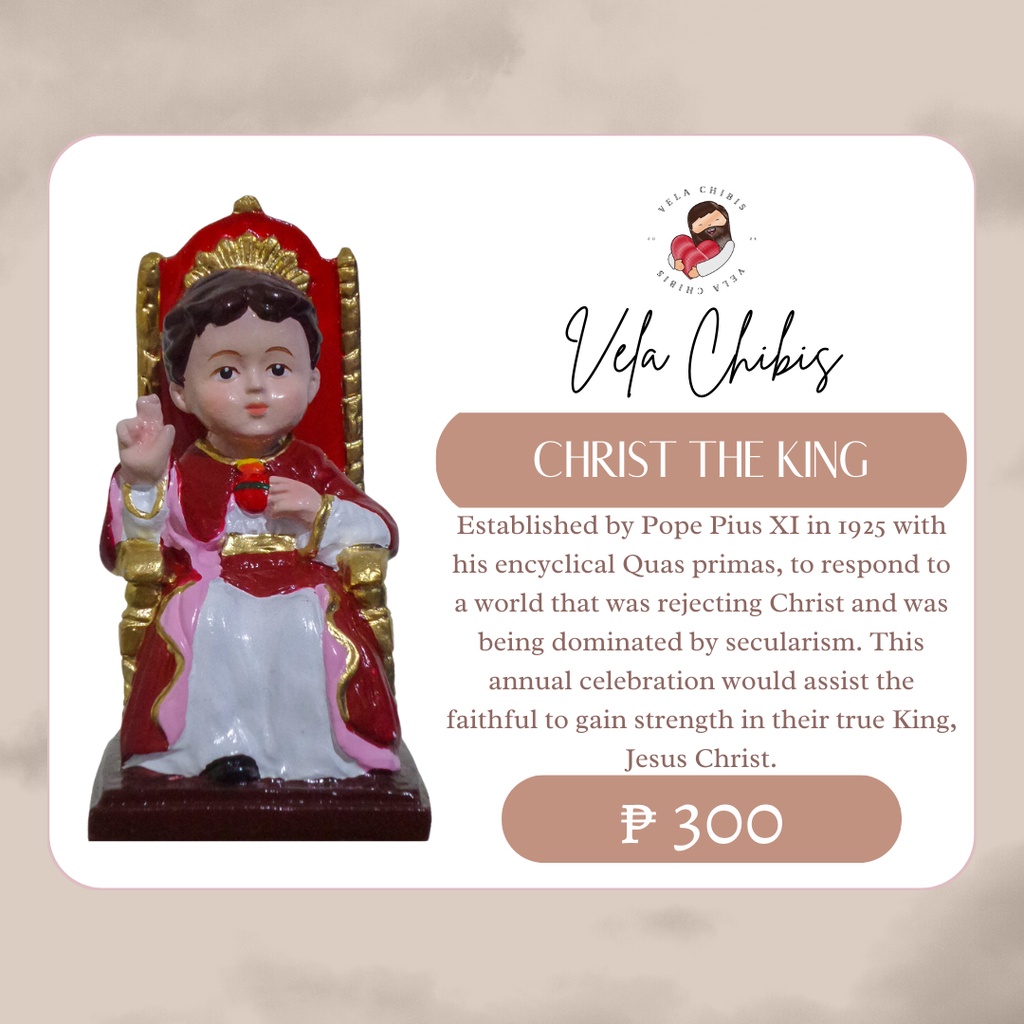 Christ the King Chibi Image / Chibi Saint | Shopee Philippines