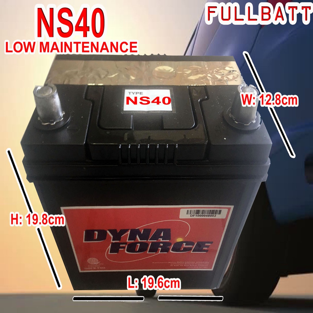 NS40 B20L DYNA FORCE Low Maintenance Car Battery | Shopee Philippines