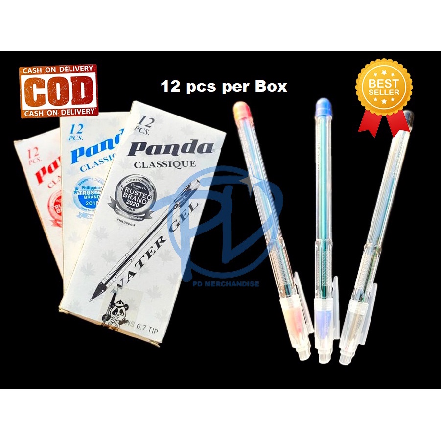 COD PD Panda Classique Ballpen 12 pcs per box 0.7 tip School Pen Office ...