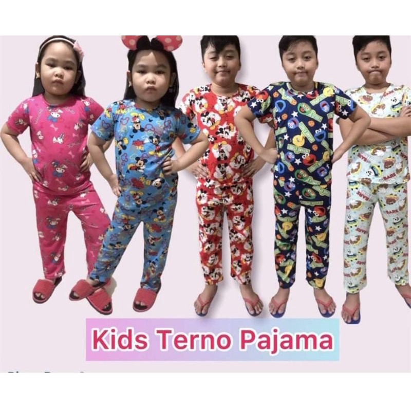 Taytay Tiangge Sariling Tahi Pantulog Terno Tshirt Long Pajama Kids Boy ...
