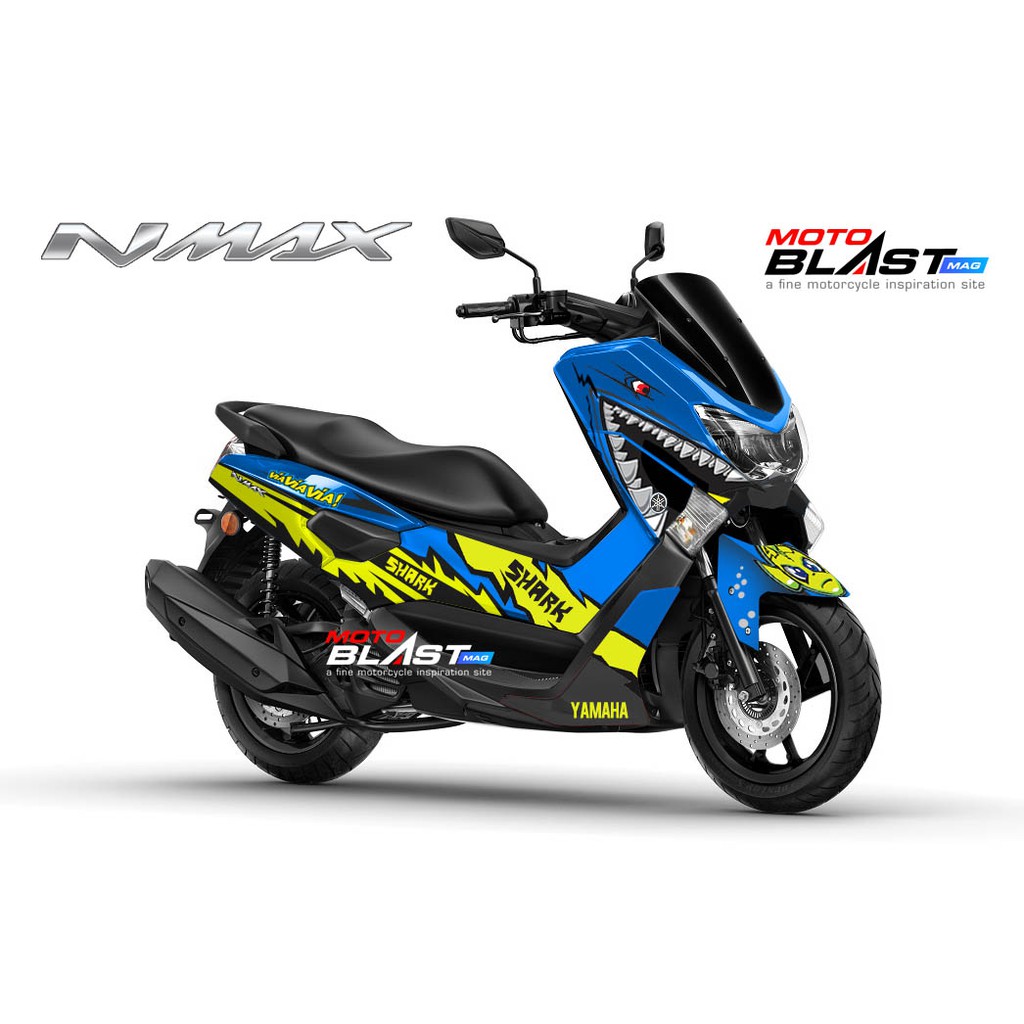 Yamaha NMAX BLUE SHARK Sticker Decal | Shopee Philippines