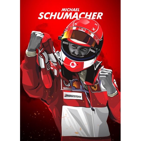 F1 Racer Formula 1 Portrait World Champion Poster Racing Car F1 Team ...