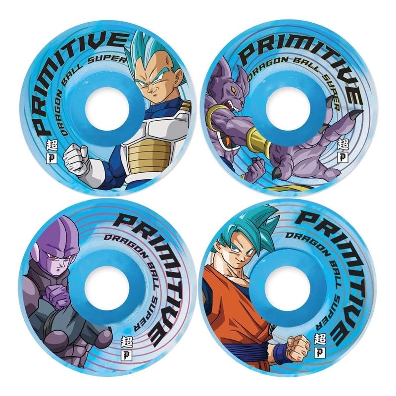 American Premium SKateboard Wheel Set - PRMITIVE DRAGON BALL SUPER 2 ...