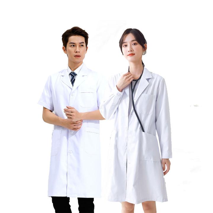 Lab Coat White Long Sleeve Doctor's Workwear Colleague Students Lab ...