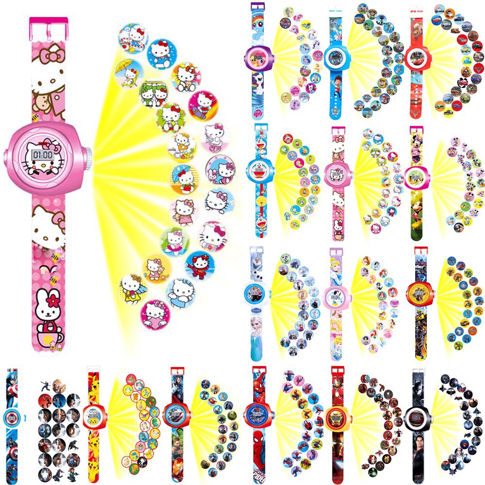 Ready Stock Kids Girls Coolest Watch 20 Projection Toy Watch Digital ...