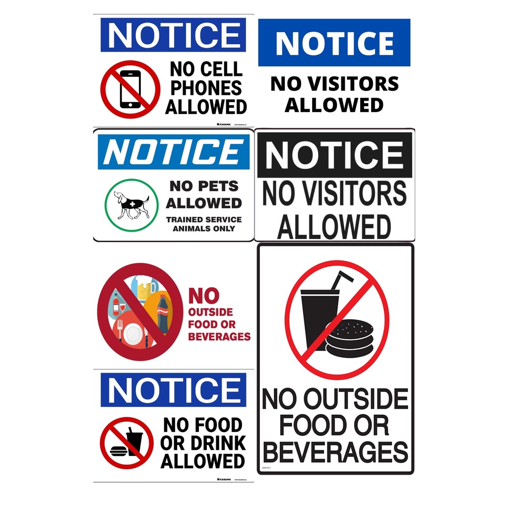 No Visitors, No Pets Allowed, No Outside Food Drinks, No Cellphone ...