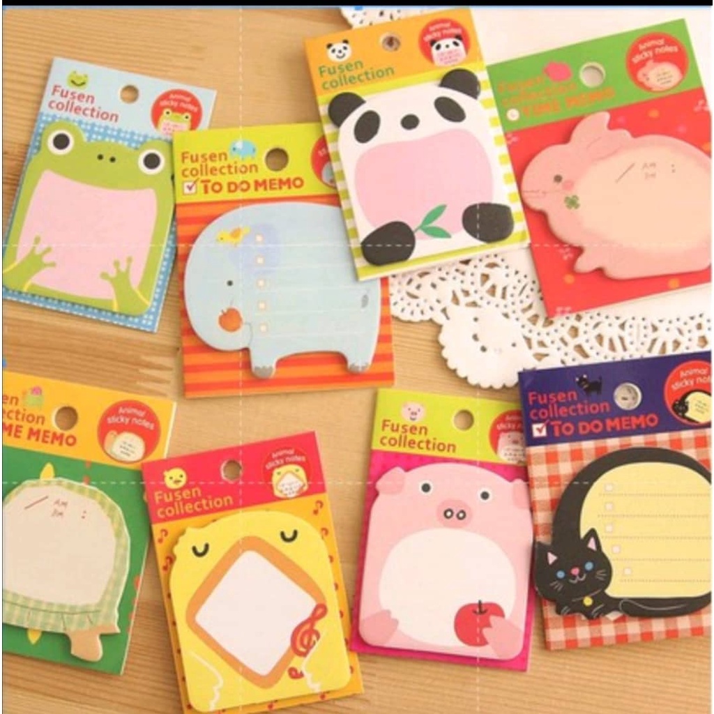 Kawai Sticky Notes Cartoon Memo Pad 20sheets Mini adhesive Paper ...