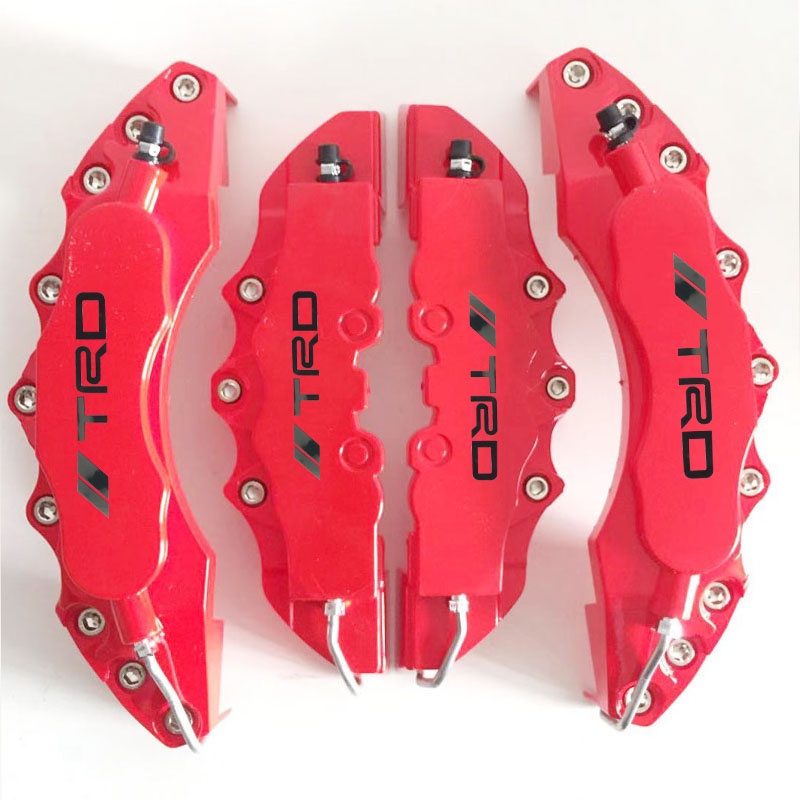 //TRD Sticker Logos Brake Caliper Cover In Silver Screw Front and Rear ...