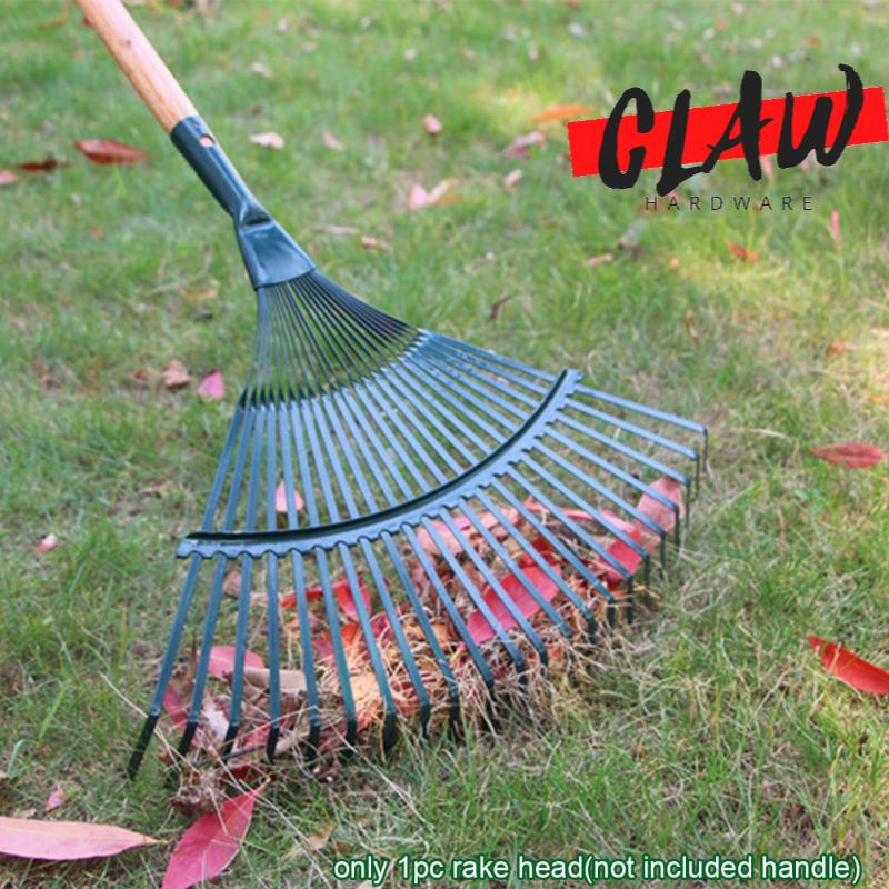 CLAW Grass Rake Head Portable 22 Toothed Steel Wire Grass Agriculture ...