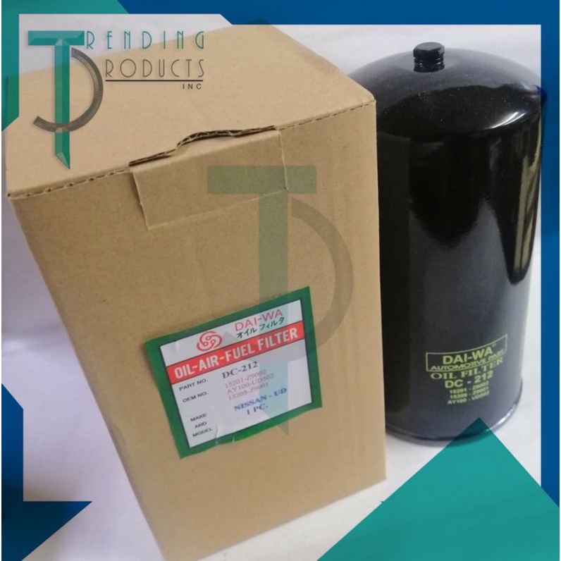 DAIWA OIL FILTER DC-212 for Nissan Truck FD6, FE6, PE6, Bus FE6, FD6(T ...