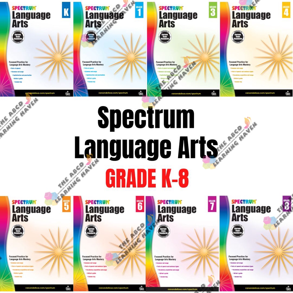 SPECTRUM Language Arts Workbook (Grade K-8) | Shopee Philippines
