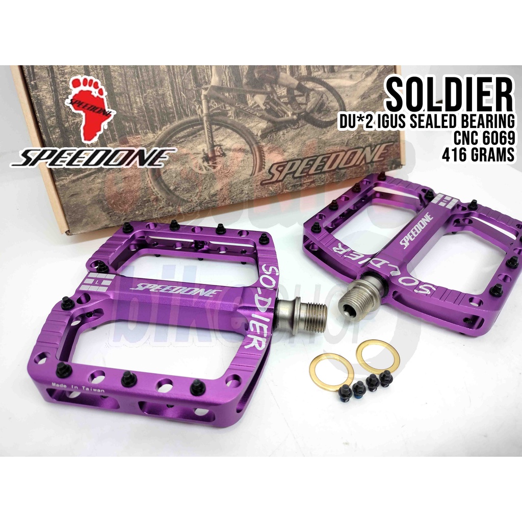 SPEEDONE FLAT PEDAL (SOLDIER/PILOT) (SEALED BEARING) | Shopee Philippines