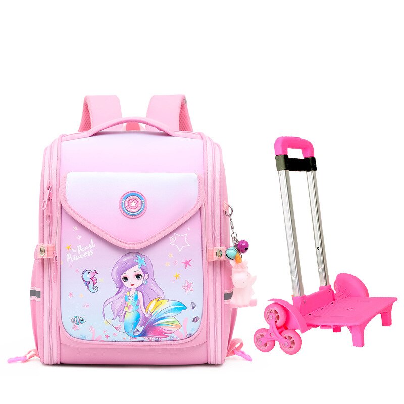ZIRANYU Trolley bag for kids girls Unicorn bag Rolling luggage Backpack ...