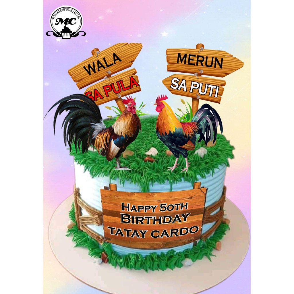 rooster theme cake topper | Shopee Philippines