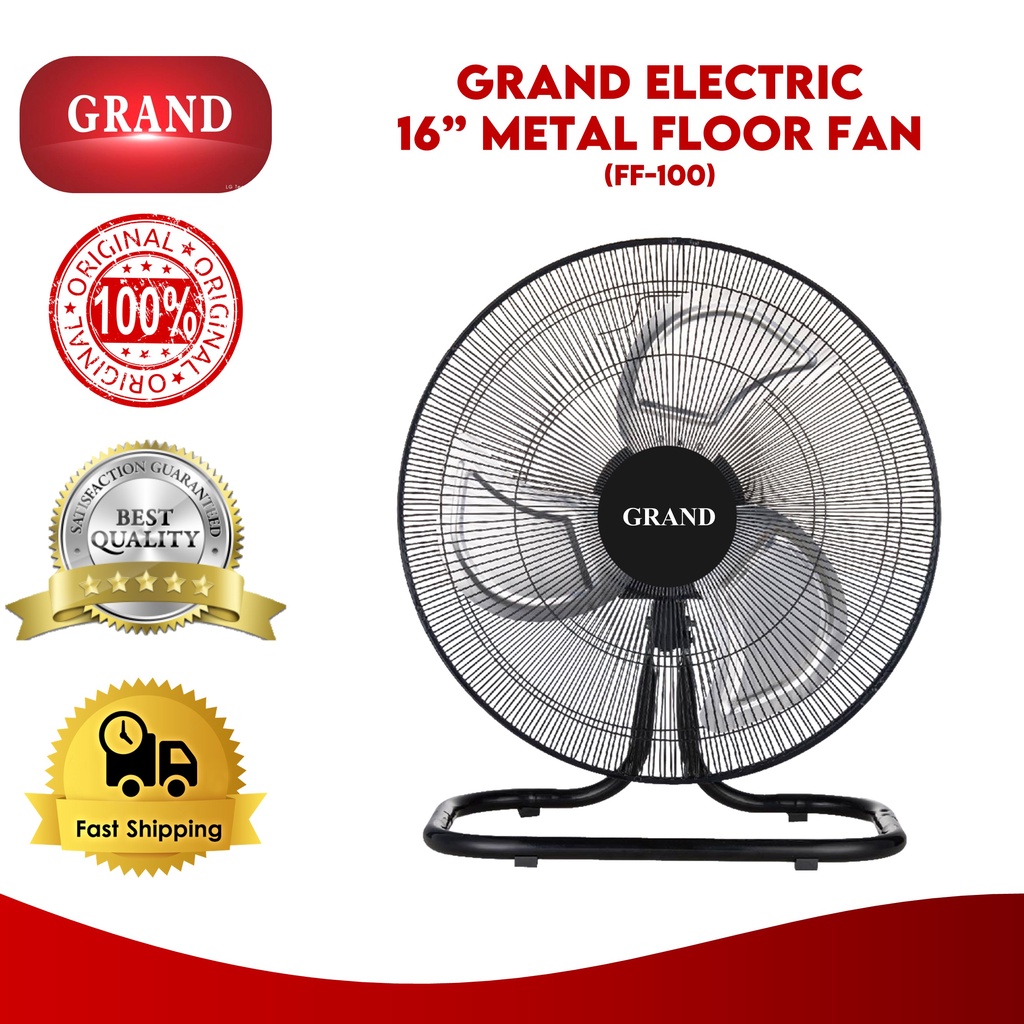Grand Metal Electric Floor Fan 16" (FF-100) | Shopee Philippines