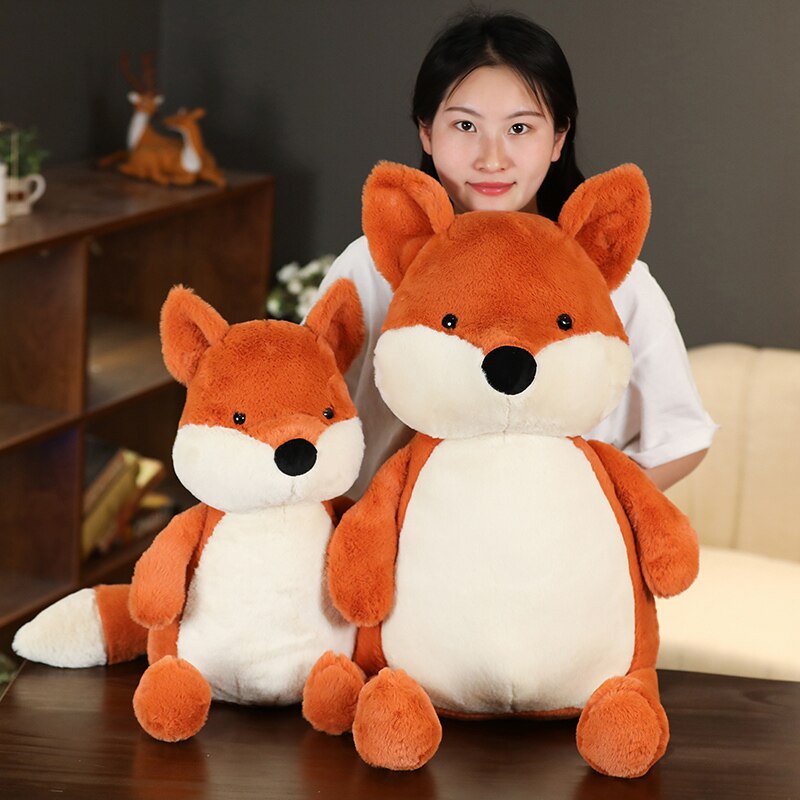 35-90cm Soft Fluffy Fox Plush Toy Cute Cartoon Animal Fox Plush Doll ...