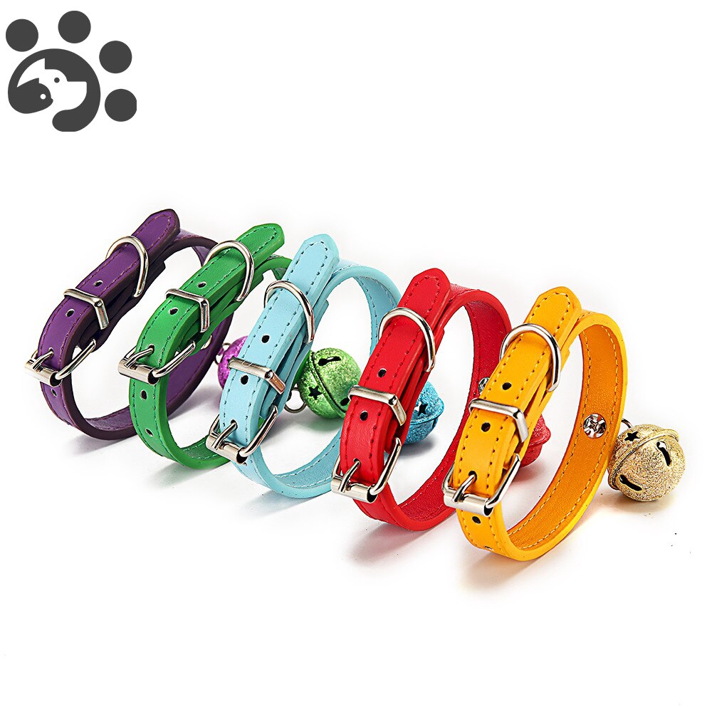 Solid Dog Collar for Small Medium Large Dogs Puppy PU Collars for Cat ...