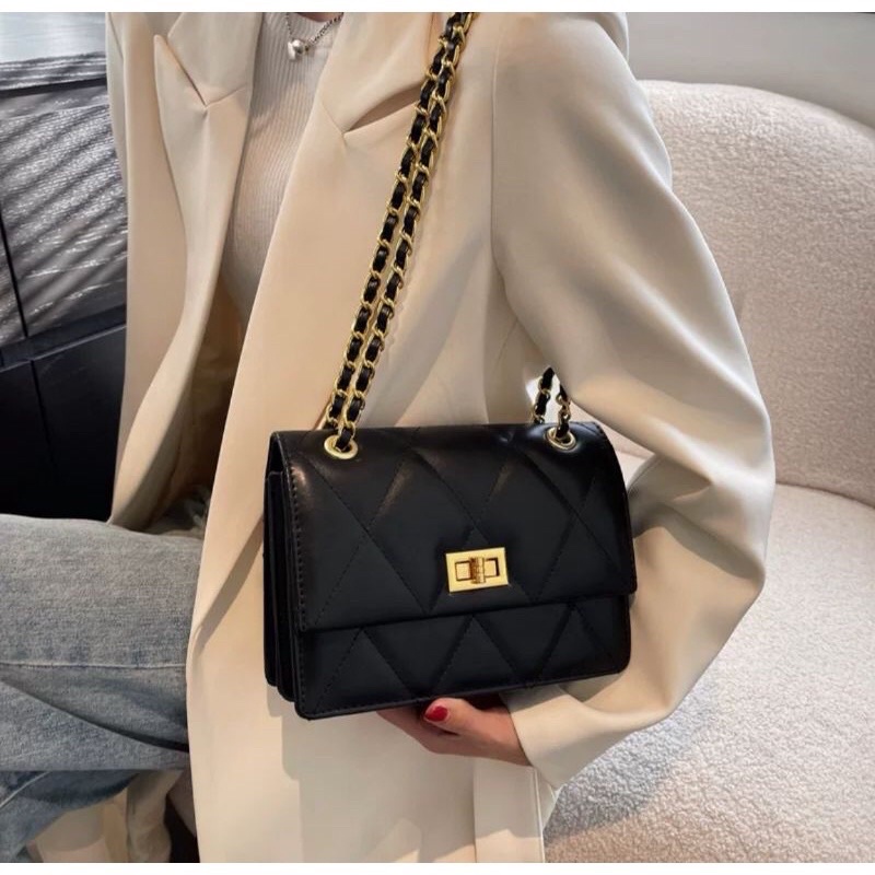 Abe Co#2224 Korean fashion female chain sling bag shoulder bag casual ...