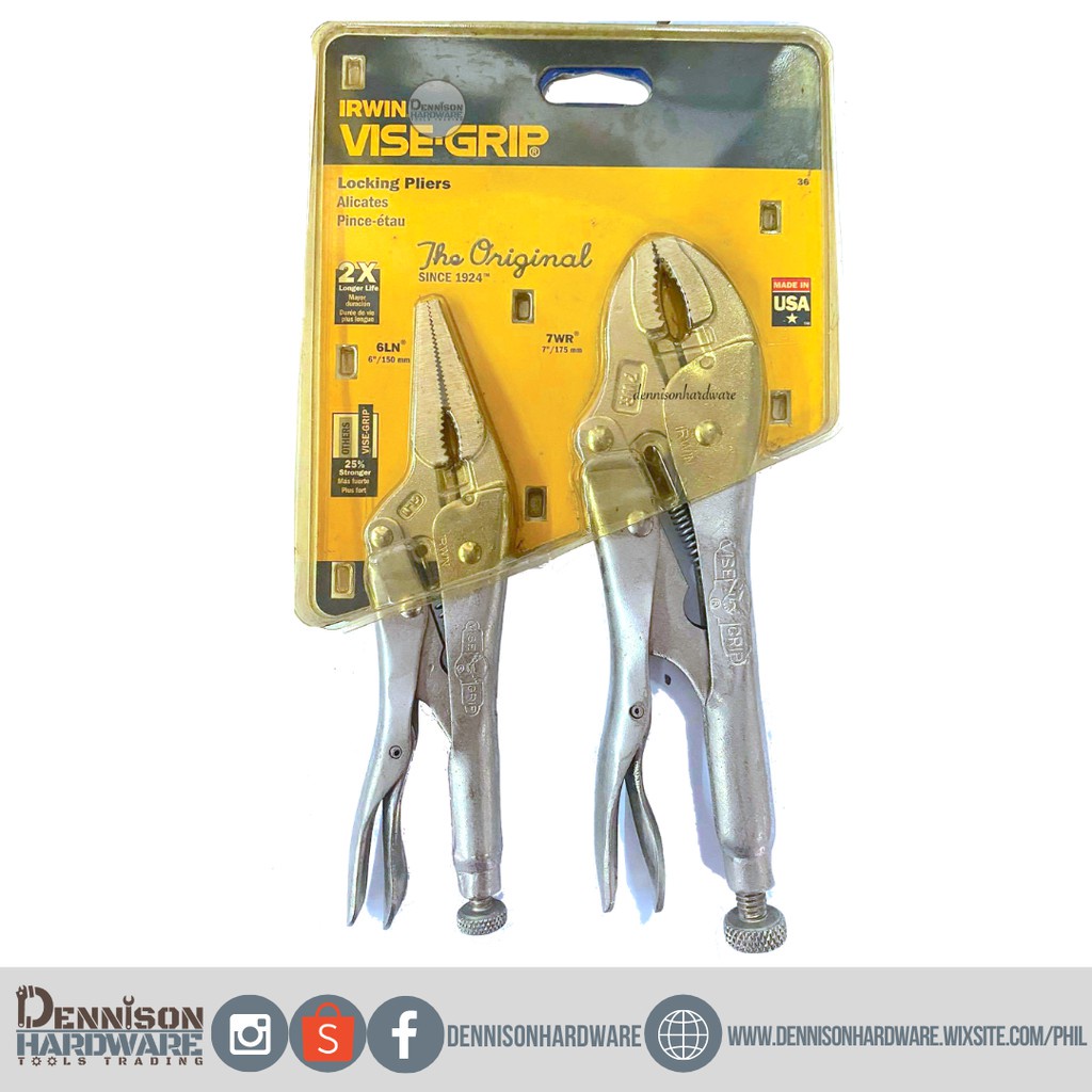 IRWIN MADE IN USA VISE GRIP SET (2PCS) | Shopee Philippines