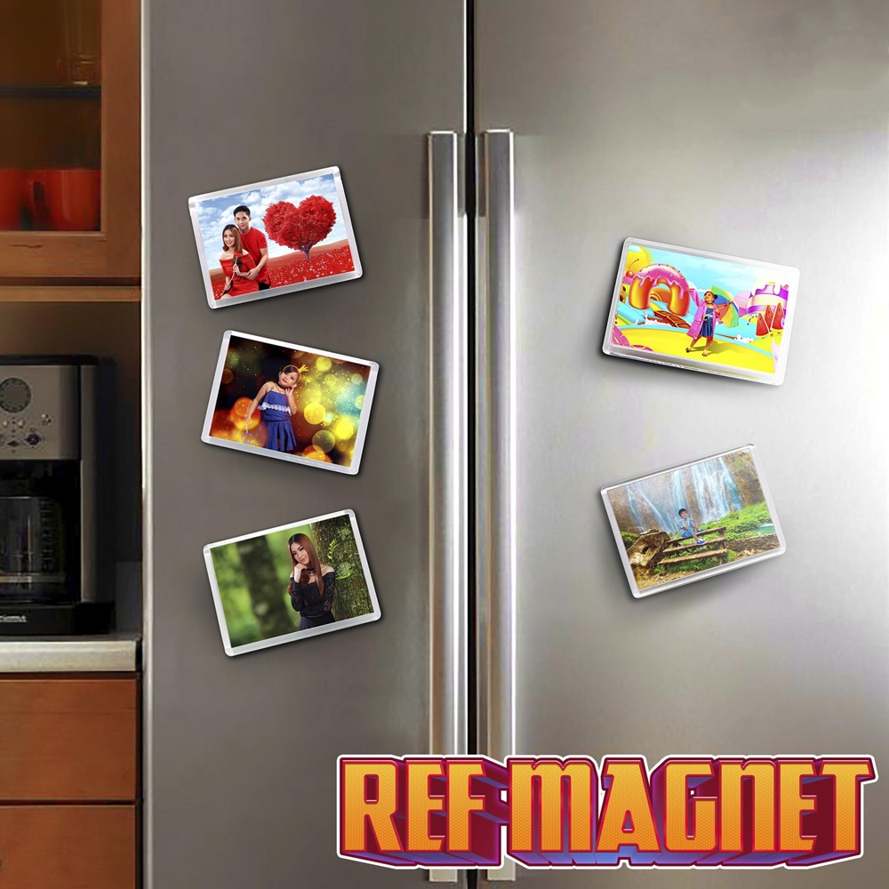 Blank 10 pcs Insertable Acrylic Photo Insert Ref Magnet Souvenirs and ...