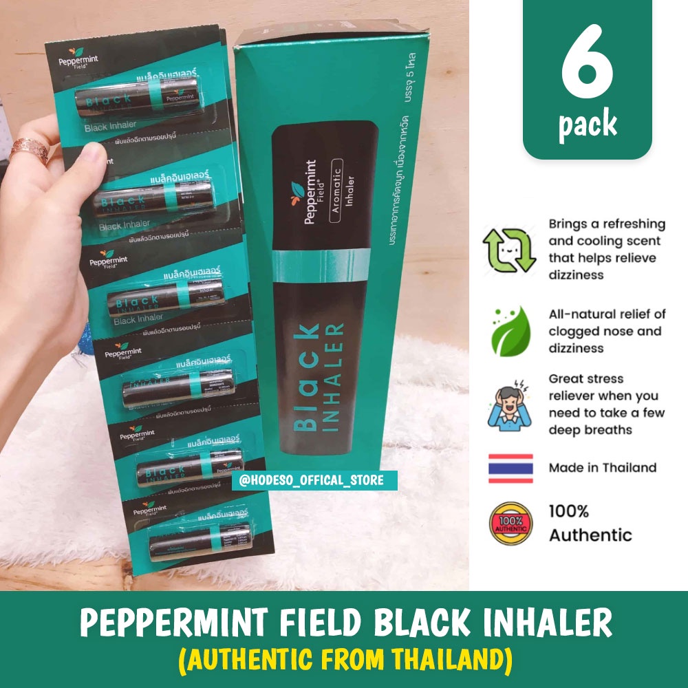 Springstuffs Peppermint Field Black Inhaler, Nasal Inhale, 2in1 - For ...