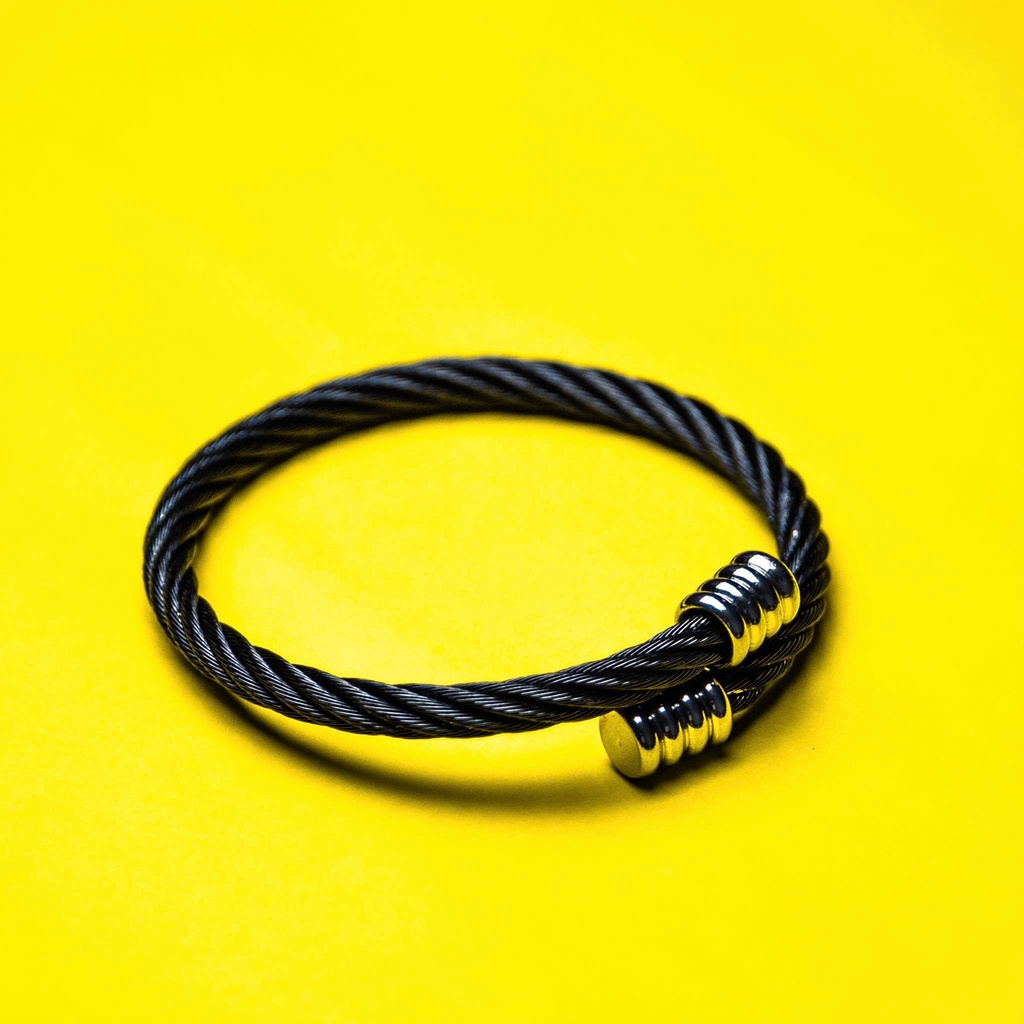 Tiger Chain - Black Twisted Bangle | Shopee Philippines