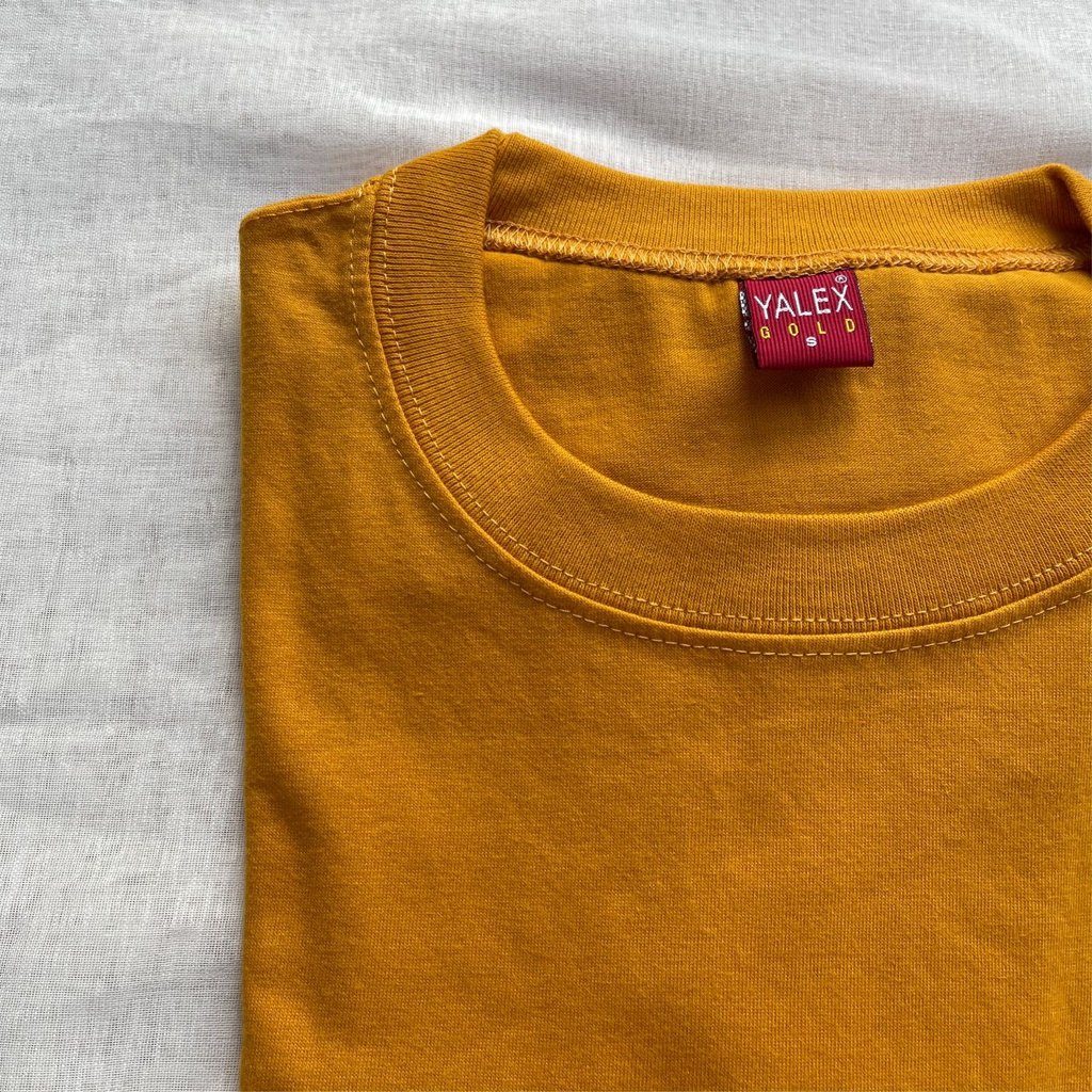 [COD] MUSTARD Yalex Round neck Plain Shirt | Unisex T-shirt XS, S, M, L ...