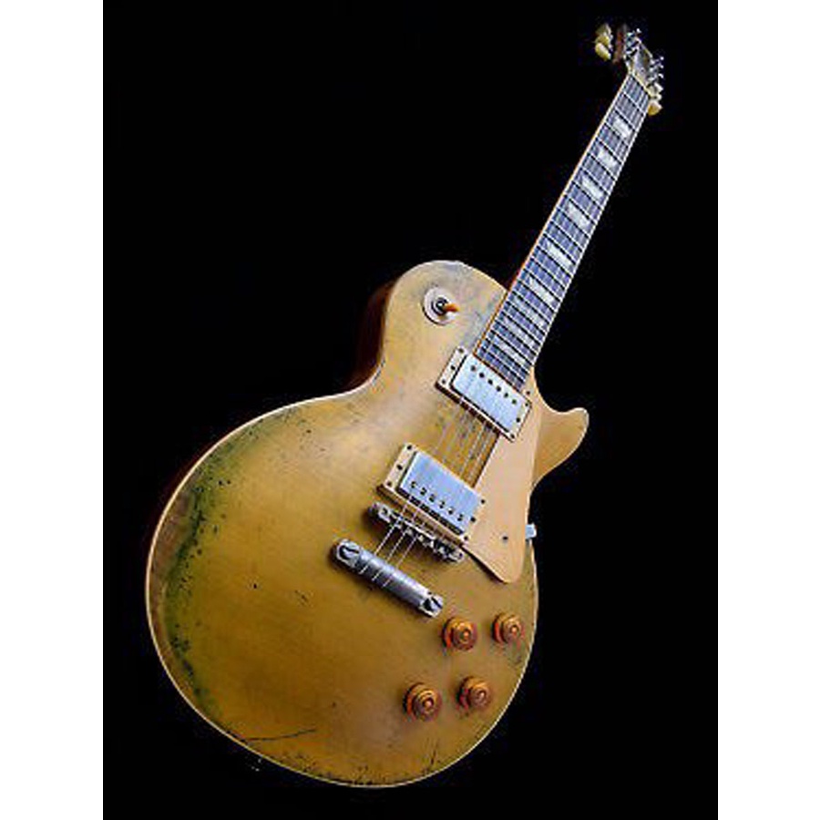 Aged/Relic Electric Guitar, Nitro Finish, Gold Top 1 PC Body and Neck ...