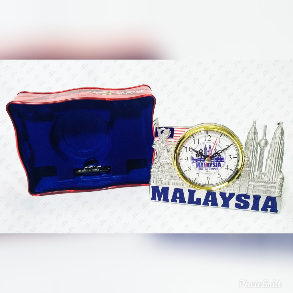 SOUVENIR KLCC PETRONAS TWIN TOWER KUALA LUMPUR WITH CLOCK | Shopee ...