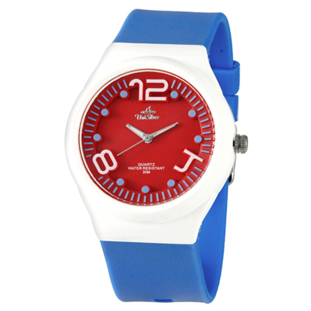 UniSilver TIME Polka Top FLXY Women's Royal Blue / Red / White Analog ...