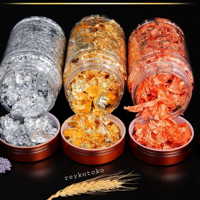 Edible Gold Paper Edible Gold Flakes Gold Silver Cake Decoration Food ...