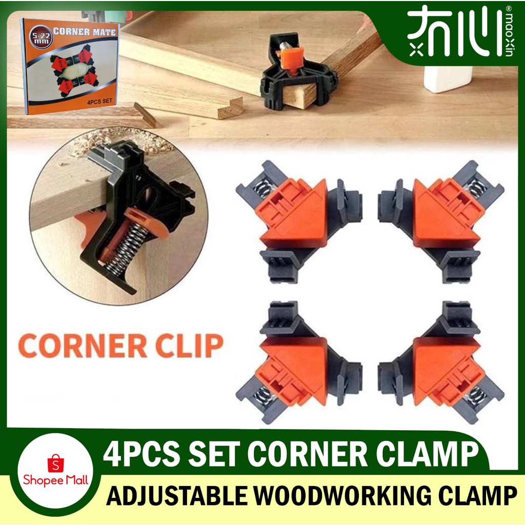 4PCS Woodworking 90 Degrees Right Angle Clamp Clip for Fixing Picture ...