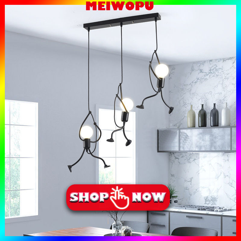 RETAIL and WHOLESALE Climb Up Man Modern Iron Chandelier Pendant Light ...