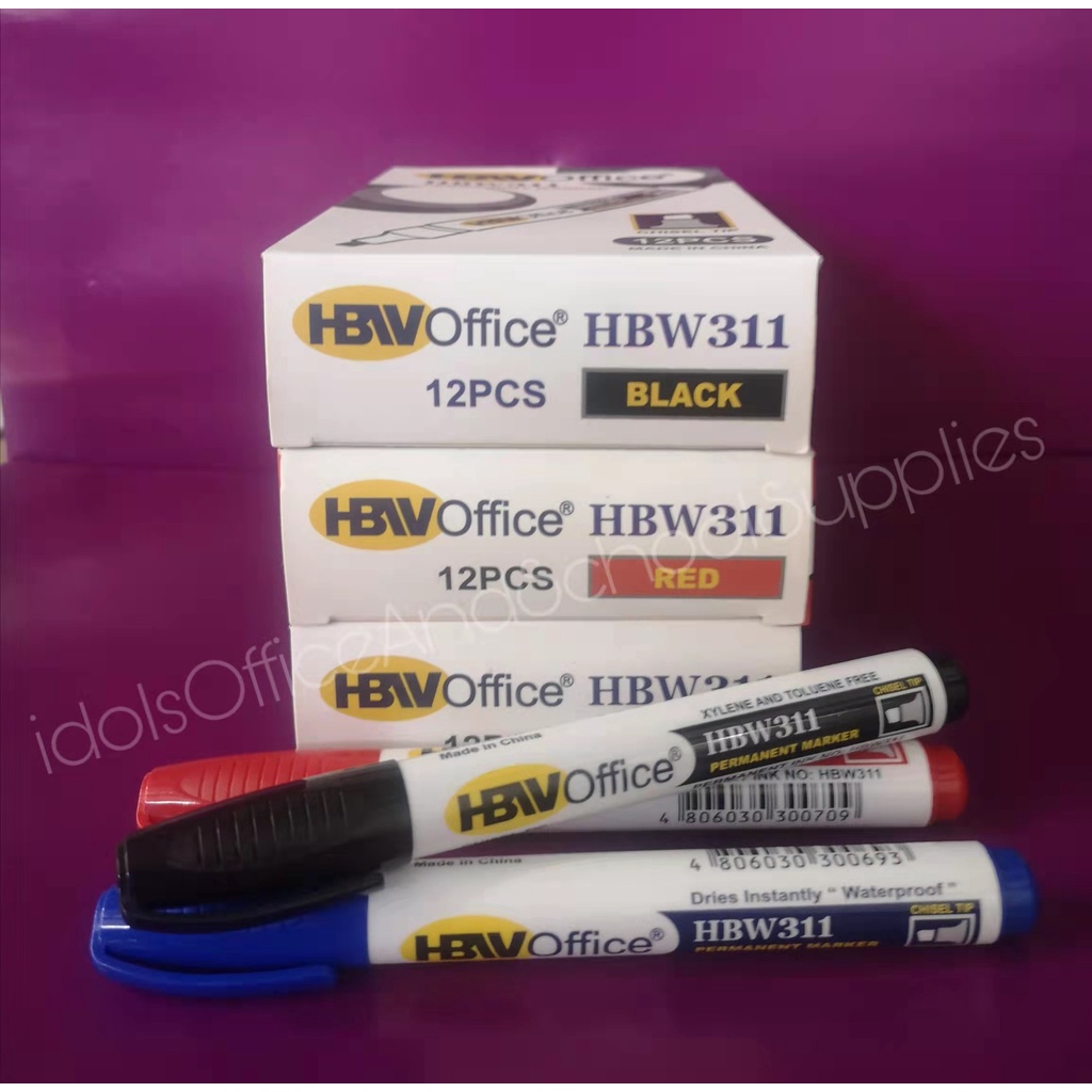 Hbw Office Permanent Marker HBW 311 per piece | Shopee Philippines