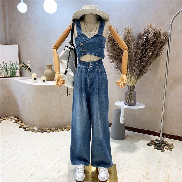luma Beautiful Clothes Temperament Denim Suit Women Summer 2021 New ...