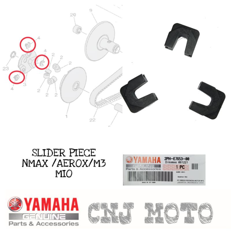 SLIDER PIECE - 3PCS (NMAX /AEROX / M3 / SPORTY) GENUINE GUARANTEE | Shopee Philippines