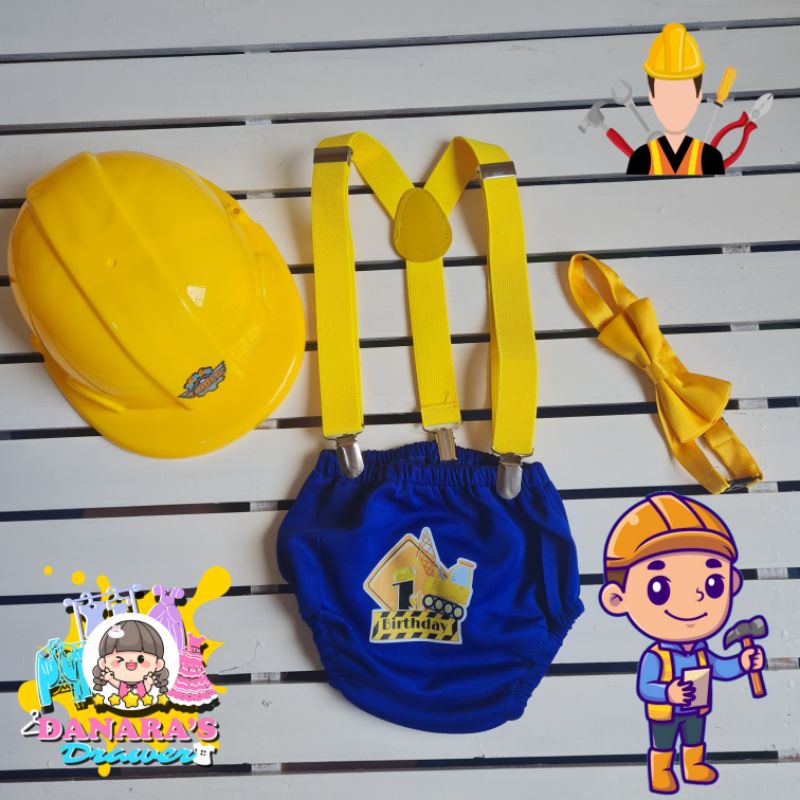 EXCAVATOR ENGINEER BUILDER THEME BIRTHDAY | Shopee Philippines