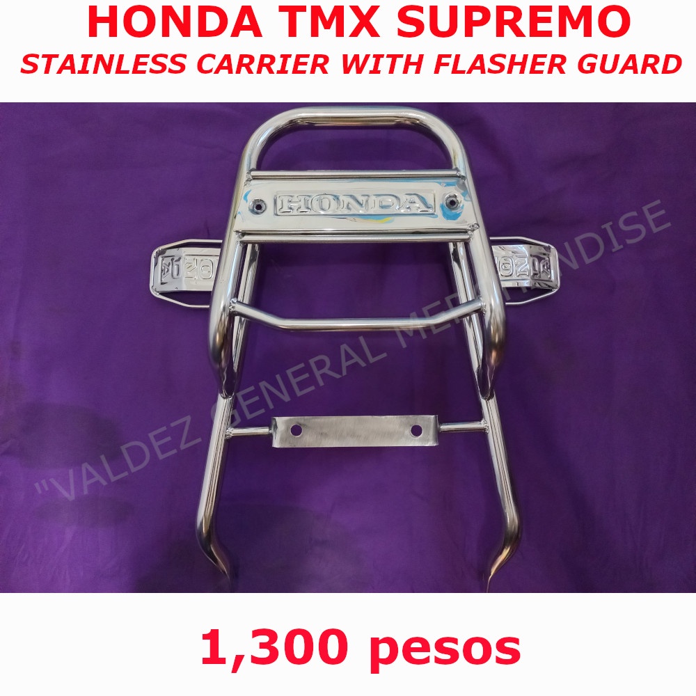 Honda TMX Supremo Stainless New Carrier with Flasher Guard, 1,300 ...