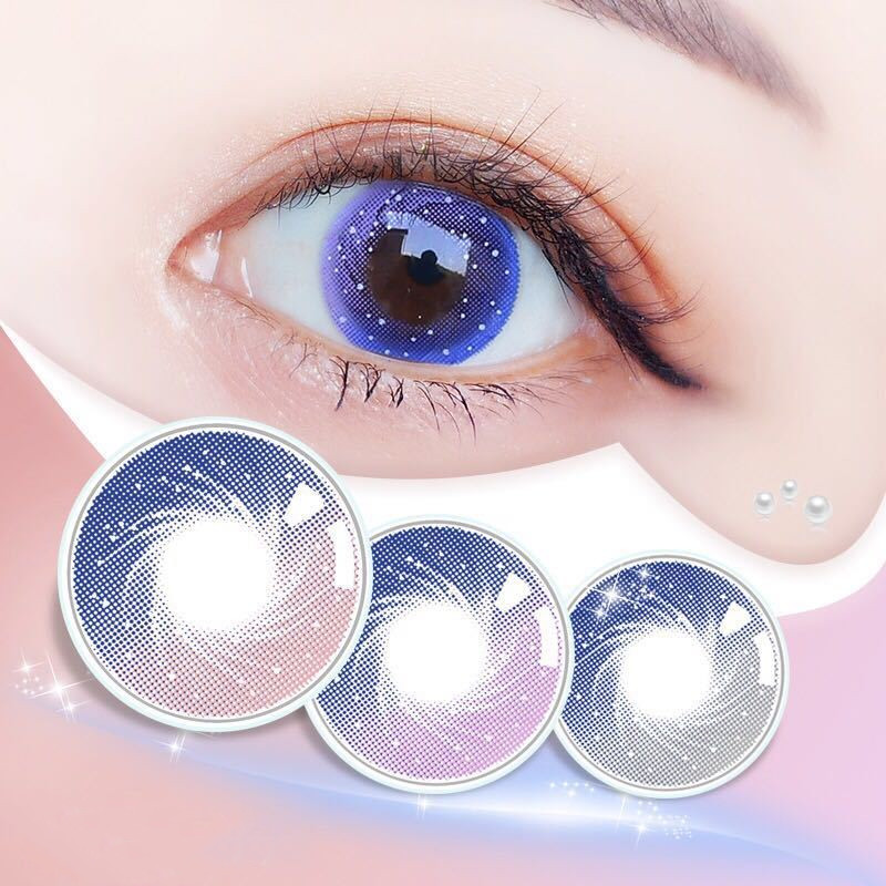 [4U] 2Pcs/Pair GALAXY Eye Makeup Contact Lens Soft Color Contacts ...