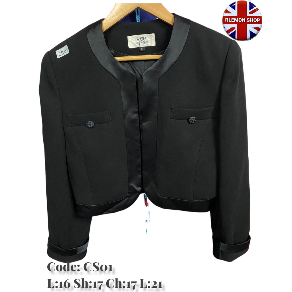 Crop Formal Suit Business Coat, Women's | Shopee Philippines