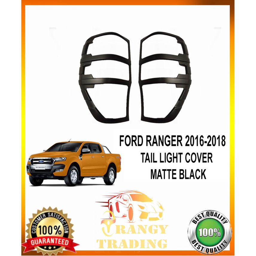 Ford Ranger 2016 to 2018 T7 Taillight cover matte black 2017 Tail light ...