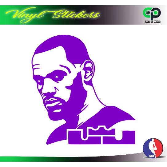LeBron James Logo ( NBA ) 001- Vinyl Sticker (For Laptop, Motorcycle ...