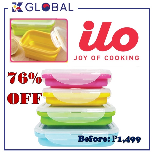 Microwavable ~ ilo 4-Piece Silicone Container Set/ AFFORDABLE ...