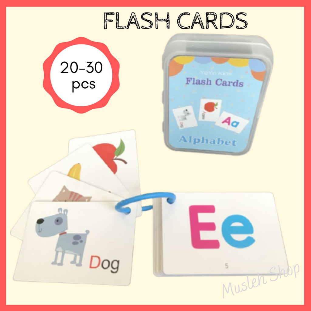 Early Learning Baby Flashcard Alphabet Number Kids Flash Card Kad Imbas ...