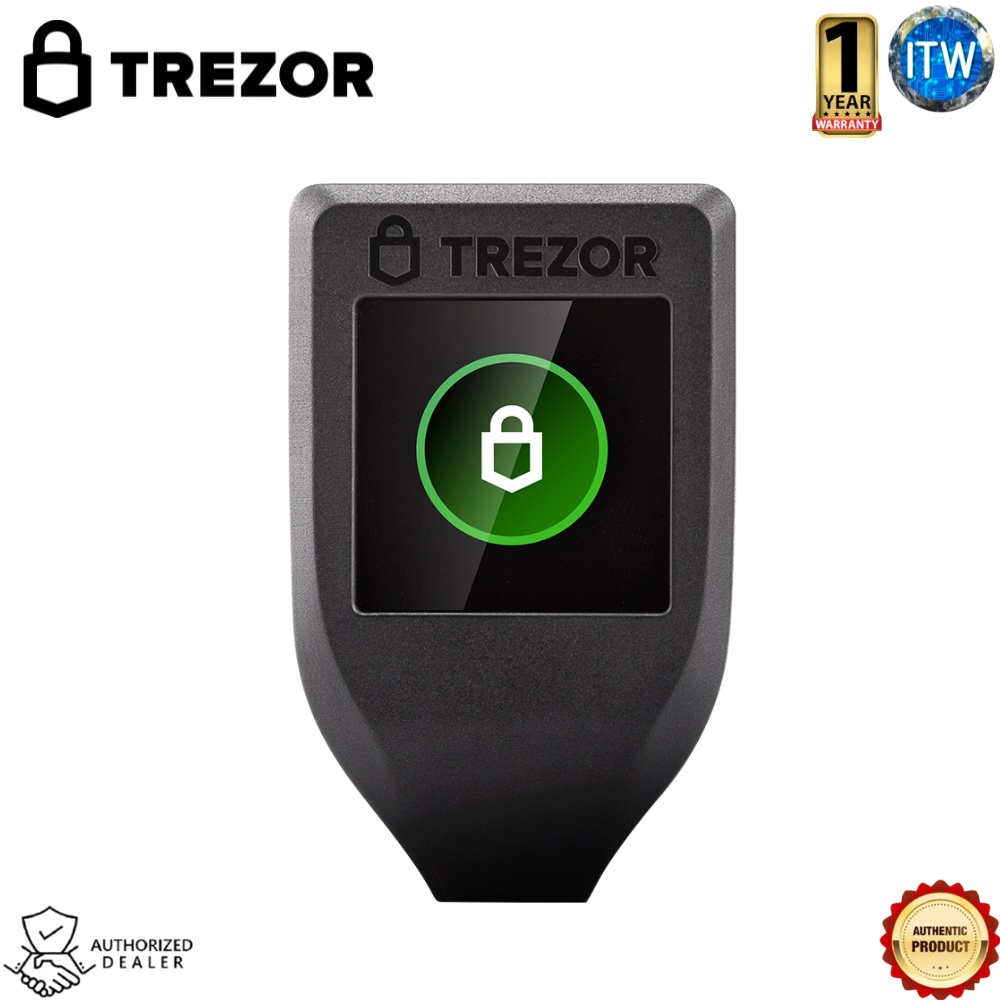 Itw | Trezor Model T Black Next Generation Crypto Hardware Wallet w/ LCD Color Touchscreen USB-C ...