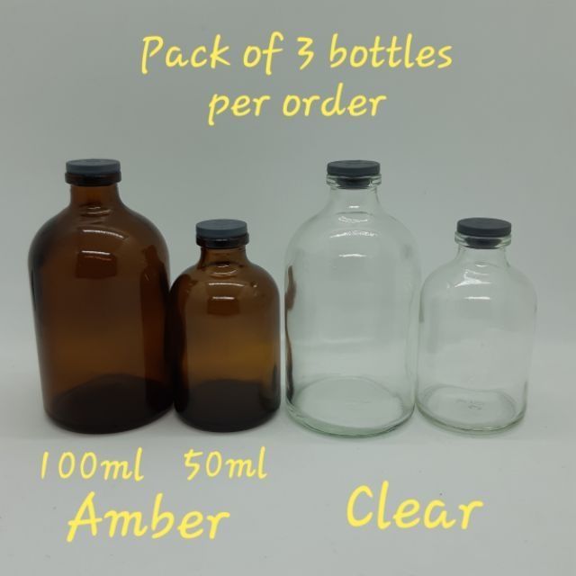 Glass Vials in 50ml and 100ml | Shopee Philippines