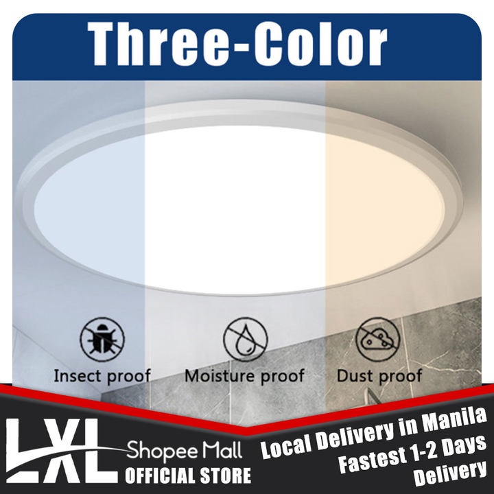 Tricolor LED Ceiling Lights Modern Panel Lamp for Room LED Living Room ...