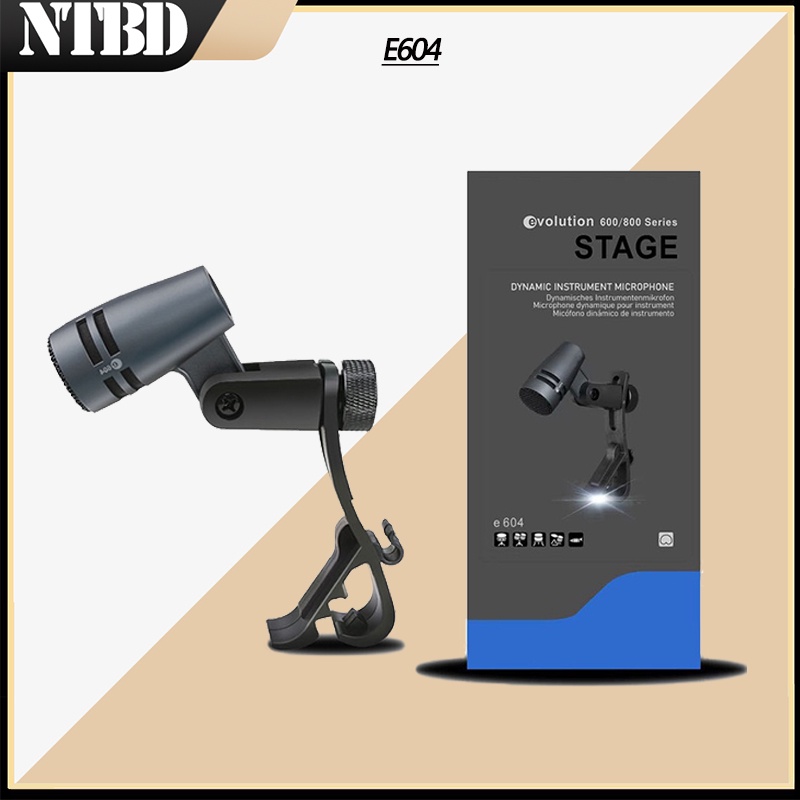 NTBD-PRO E604 E 604 Tom Evolution Series Cardioid Drum Microphone with Clip Arm Mount | Shopee ...