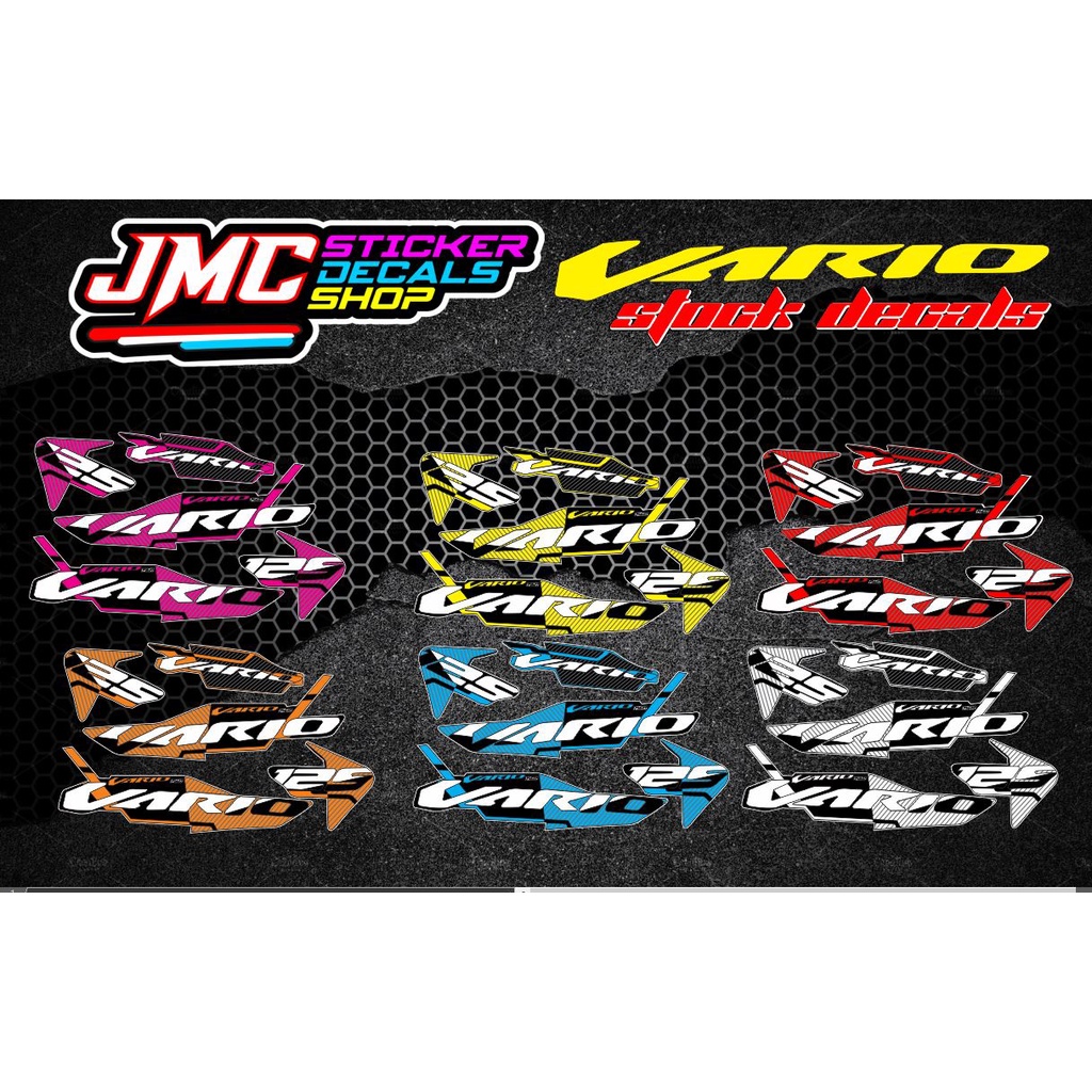 HONDA VARIO STOCK DECALS PRINTED LAMINATED (QUALITY STICKER) | Shopee ...