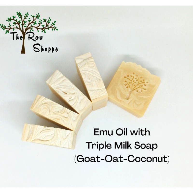 Emu Oil Soap With Triple Milk (Oat-Goat-Coconut) | Shopee Philippines